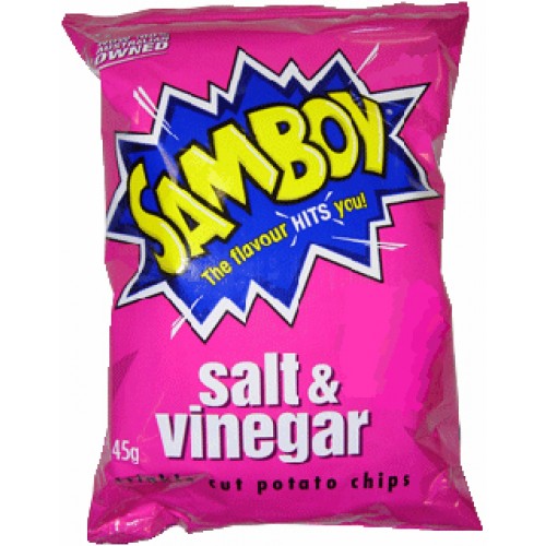 Samboy Chips Salt/Vinegar 45gm x 18