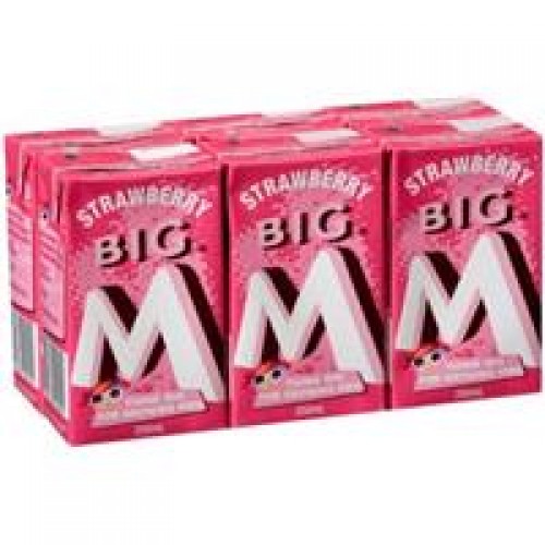 Big M (M2GO) Straw Milk Uht 250ml X 24